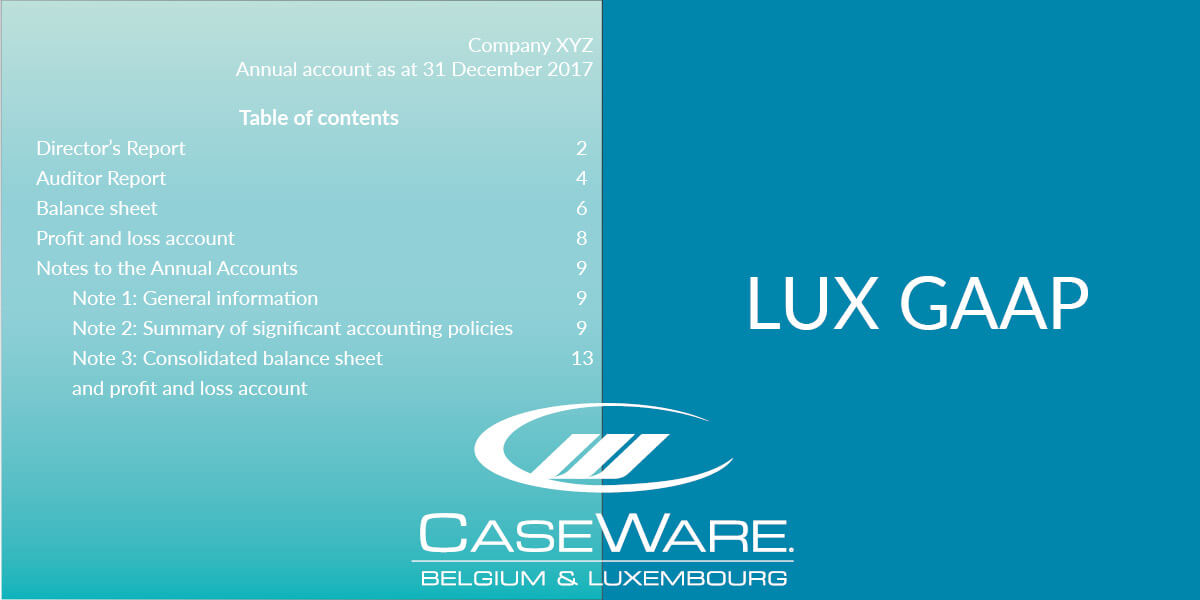 Prepare consistent financial statements with CaseWare Lux GAAP