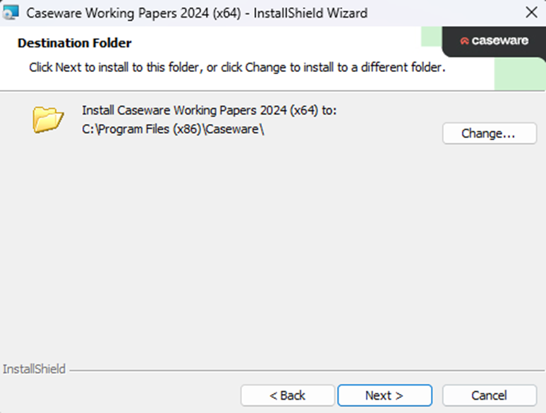 Installation of Caseware Working Papers