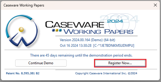 Activating Caseware Working Papers